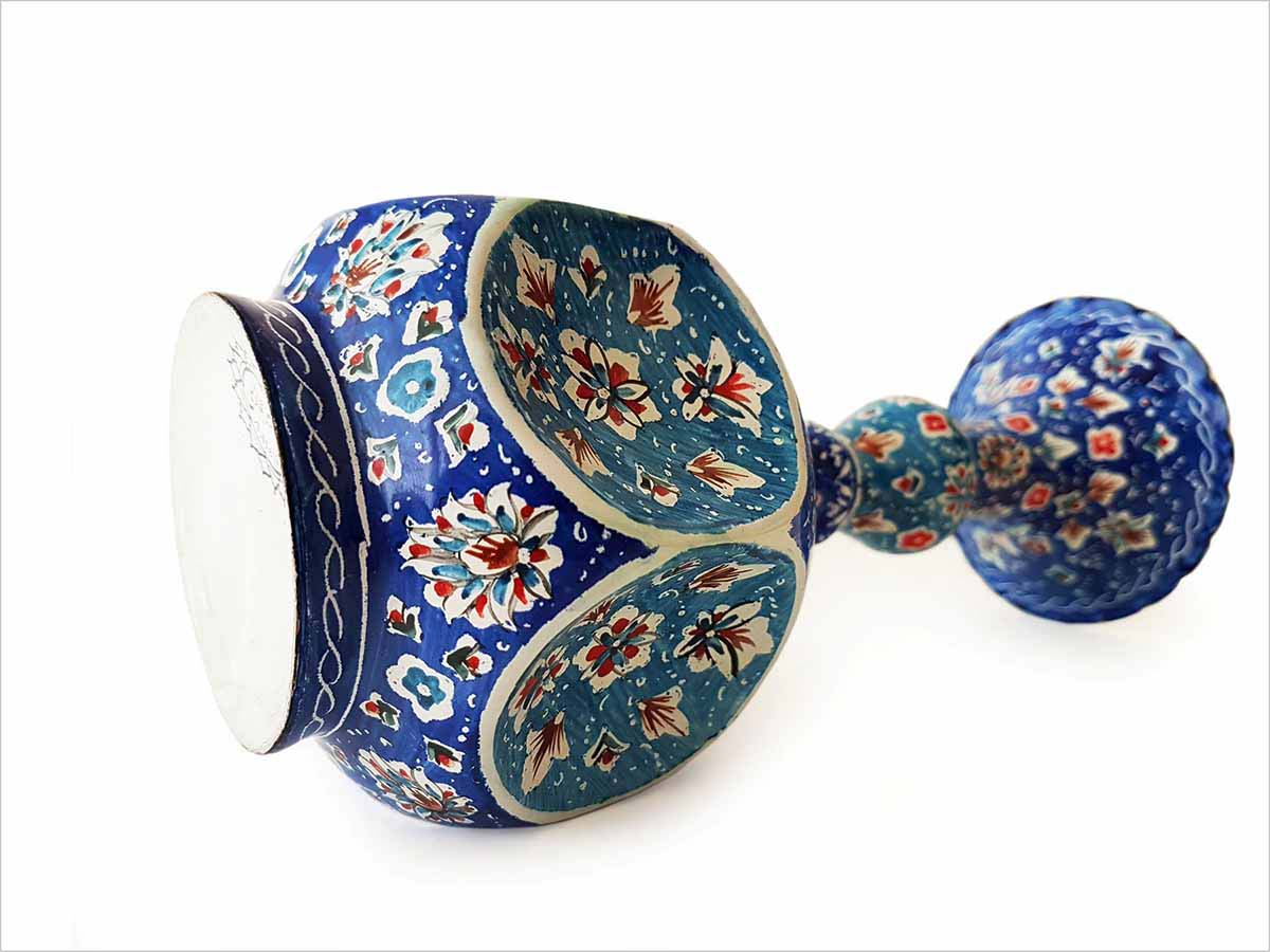 Persian Enamel Vase - Floral Hammer - Craftestan