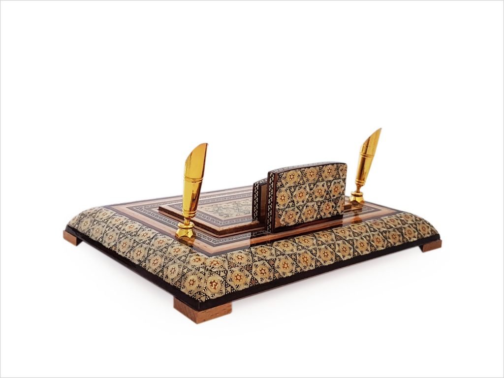 Persian Khatam Pen Holder - Double | Craftestan