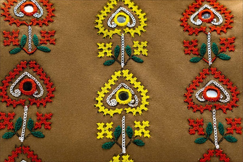 Balochi Embroidery Floral Mirror-Work Ladies Handbag | Craftestan